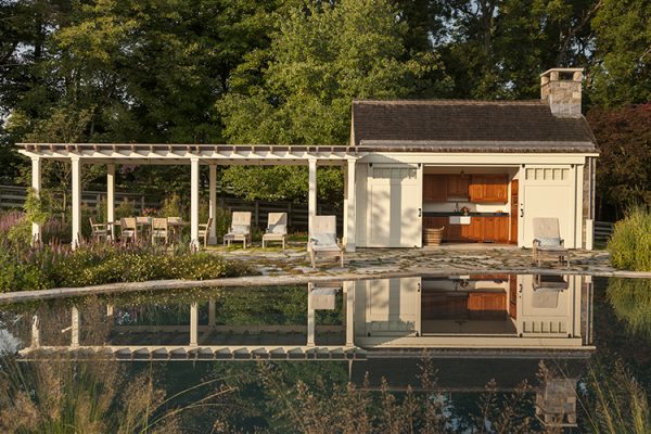 This Pool House May Be New, But It Feels Timeless