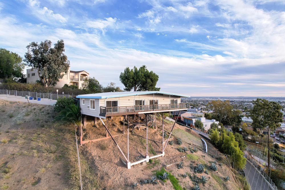 Gravity-Defying Stilt Home Hits The Market In LA • EnerLux Fiberglass ...